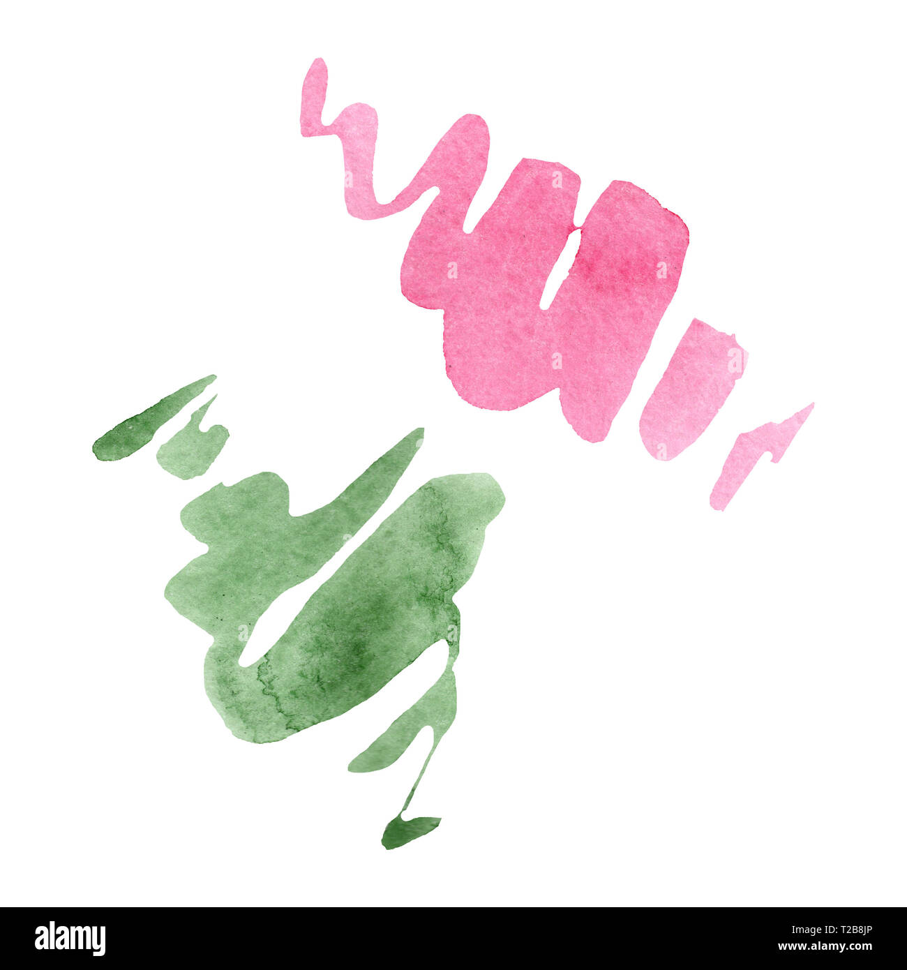 Abstract watercolor paper splash shapes isolated drawing. Illustration ...