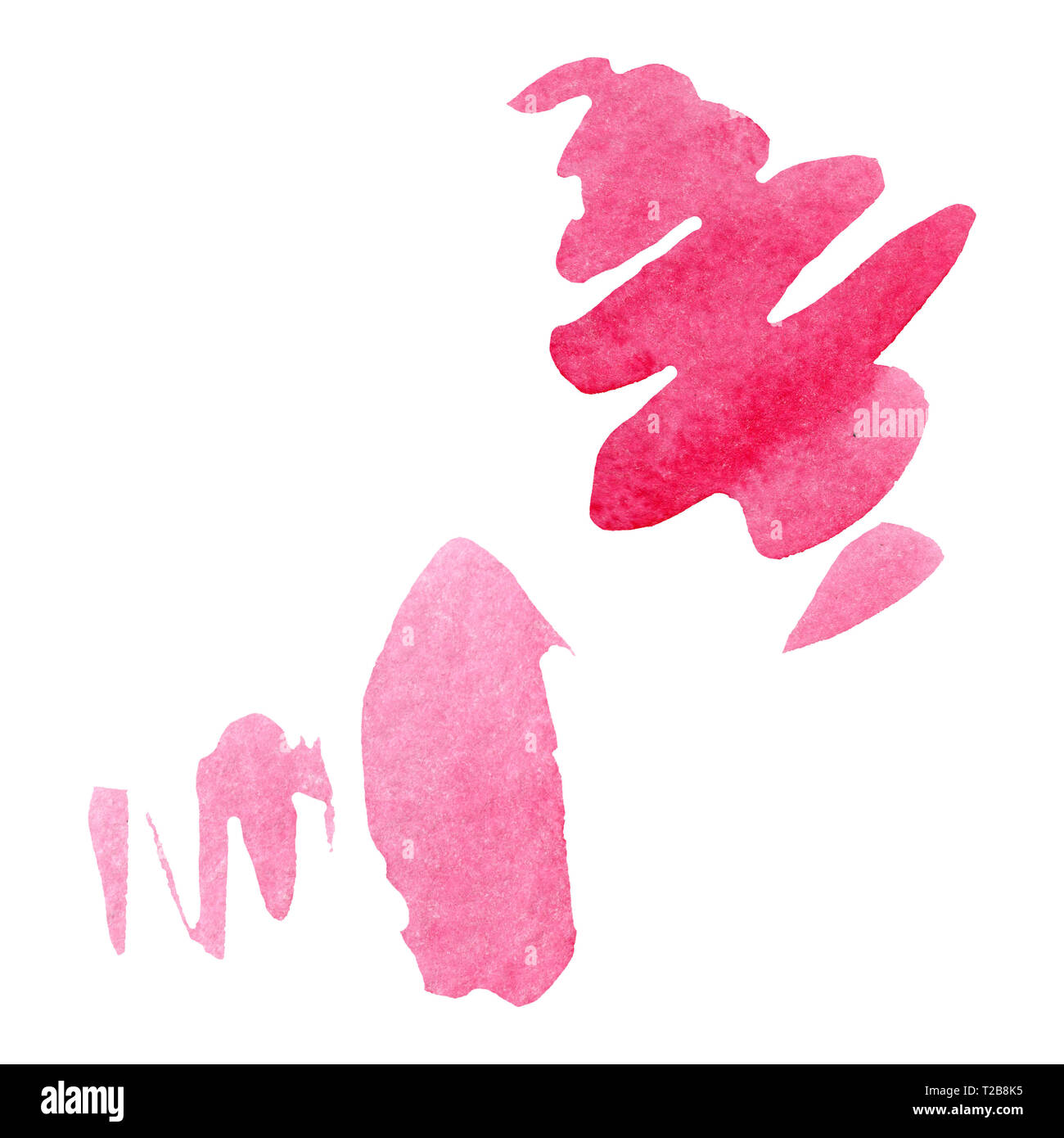 Abstract watercolor paper splash shapes isolated drawing. Illustration ...