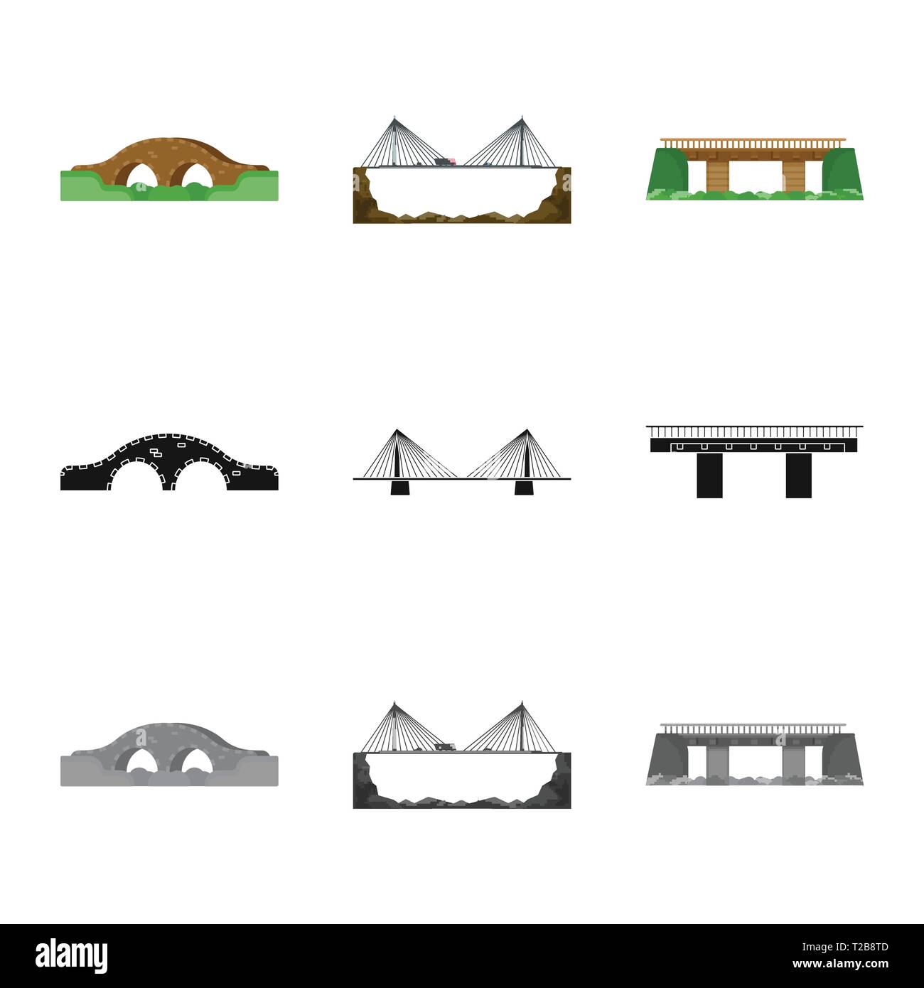 Isolated Object Of Connection And Design Symbol Set Of Connection And Side Stock Vector