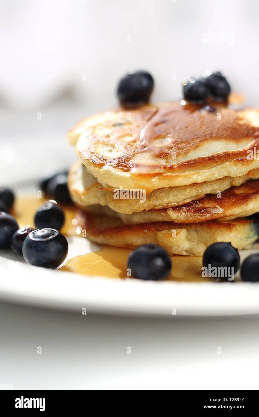 Traditional home-made pancakes, sweet, nutritious breakfast. horizontal ...