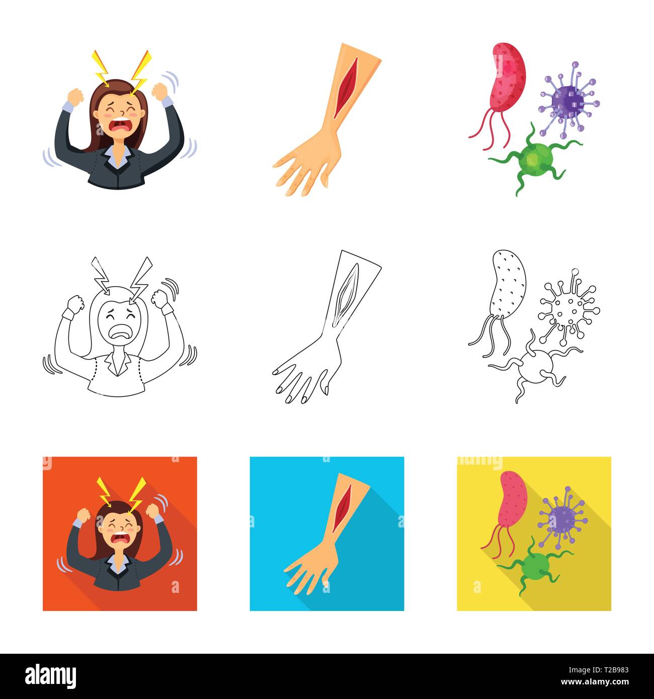 stress,injury,bacteria,shock,arm,virus,woman,skin,microbe,desperate ...