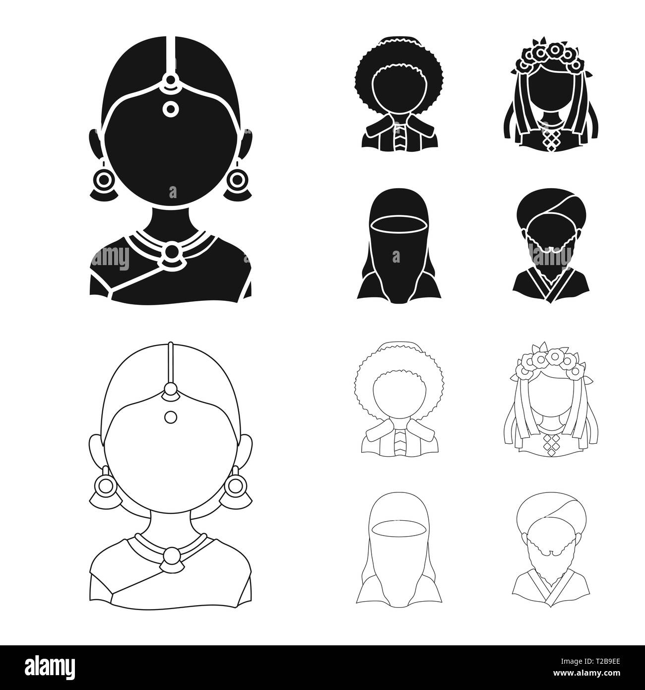 Vector illustration of imitator and resident icon. Collection of ...