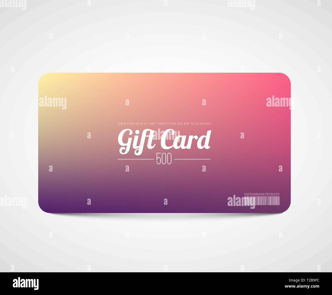 Modern minimalistic gift card template with blurred background Stock ...