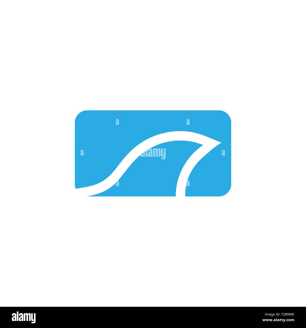wavy shape simple logo vector Stock Vector Image & Art - Alamy