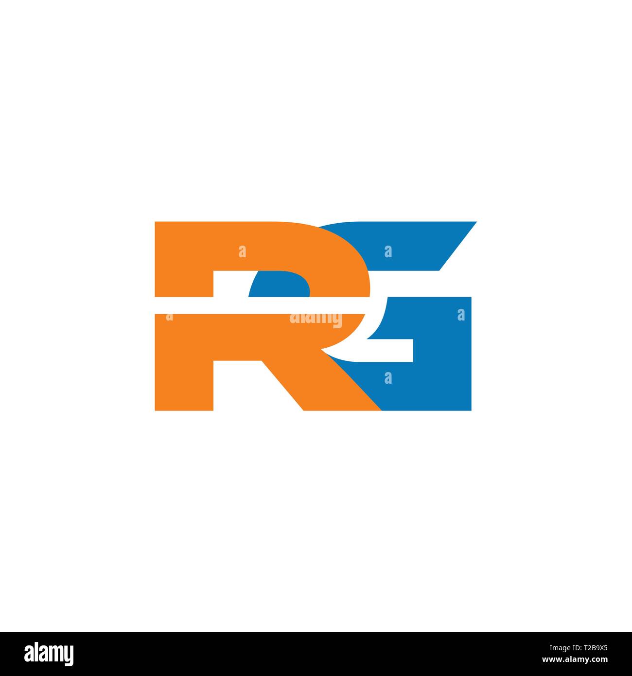 letter rg simple geometric linked logo vector Stock Vector Image & Art ...