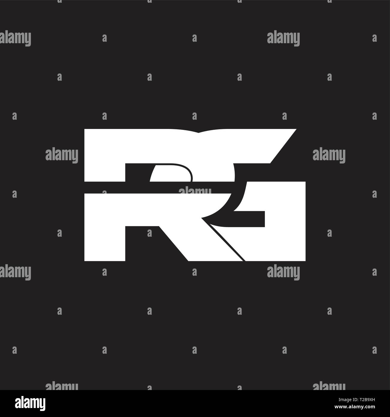 letter rg simple geometric linked logo vector Stock Vector Image & Art ...