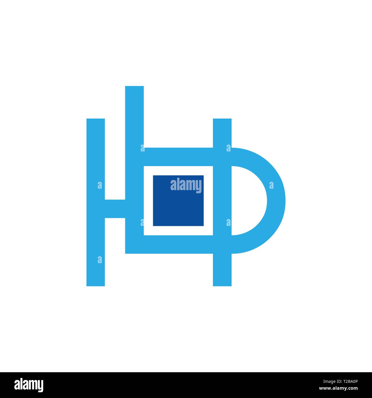letter hb line geometric logo vector Stock Vector Image & Art - Alamy
