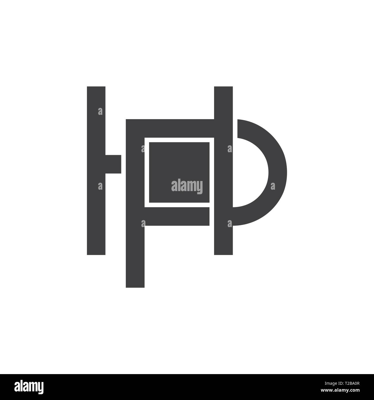 letter hp line geometric logo vector Stock Vector Image & Art - Alamy