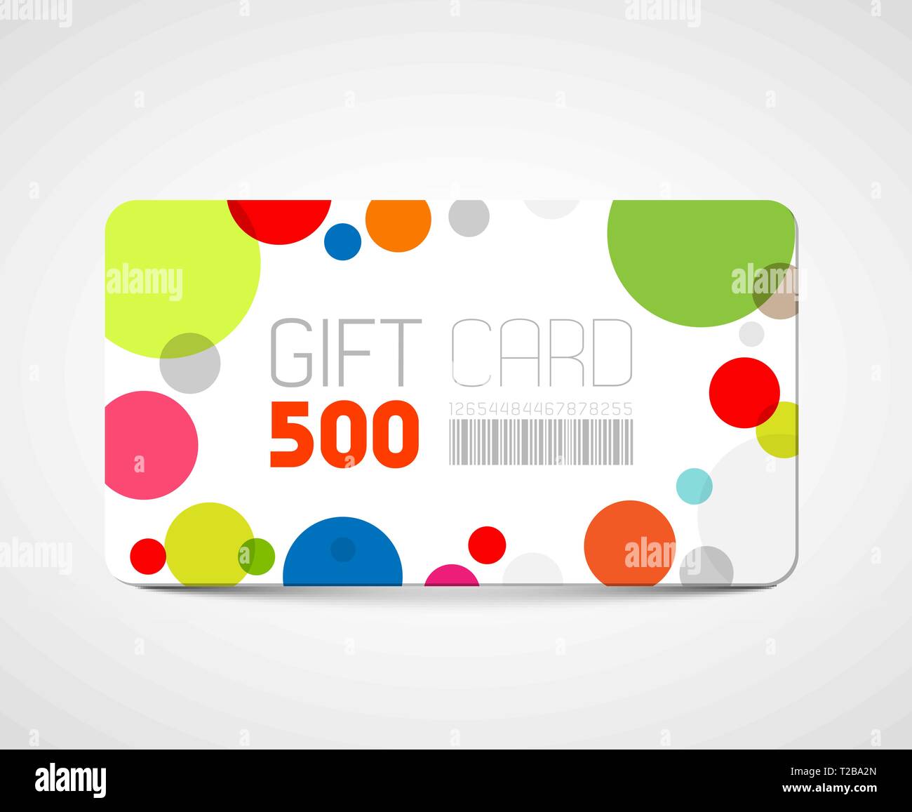 Modern gift card template - with colorful bubbles and circles Stock ...