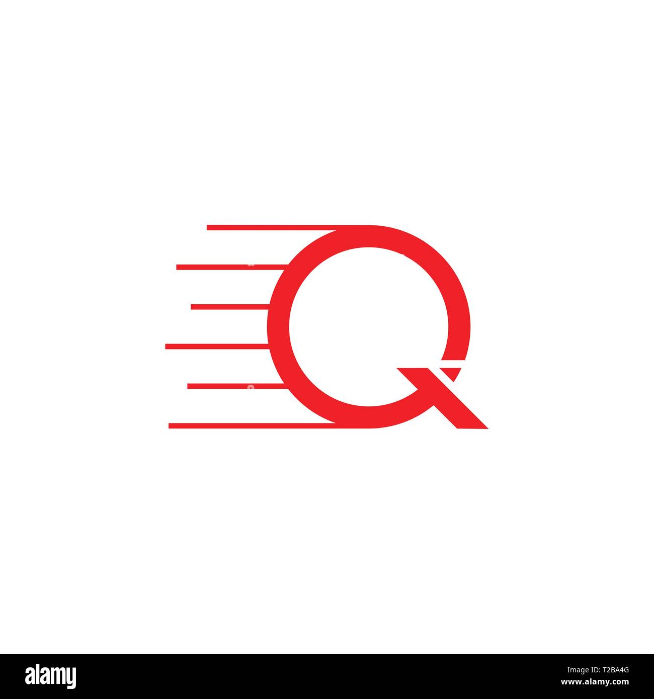 letter q fast motion logo vector Stock Vector Image & Art - Alamy