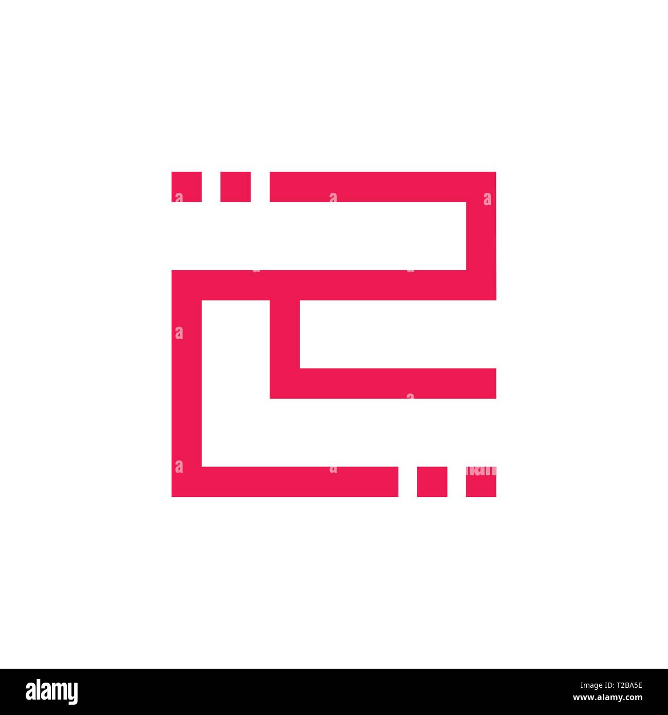 letter c2 simple geometric line logo vector Stock Vector Image & Art ...
