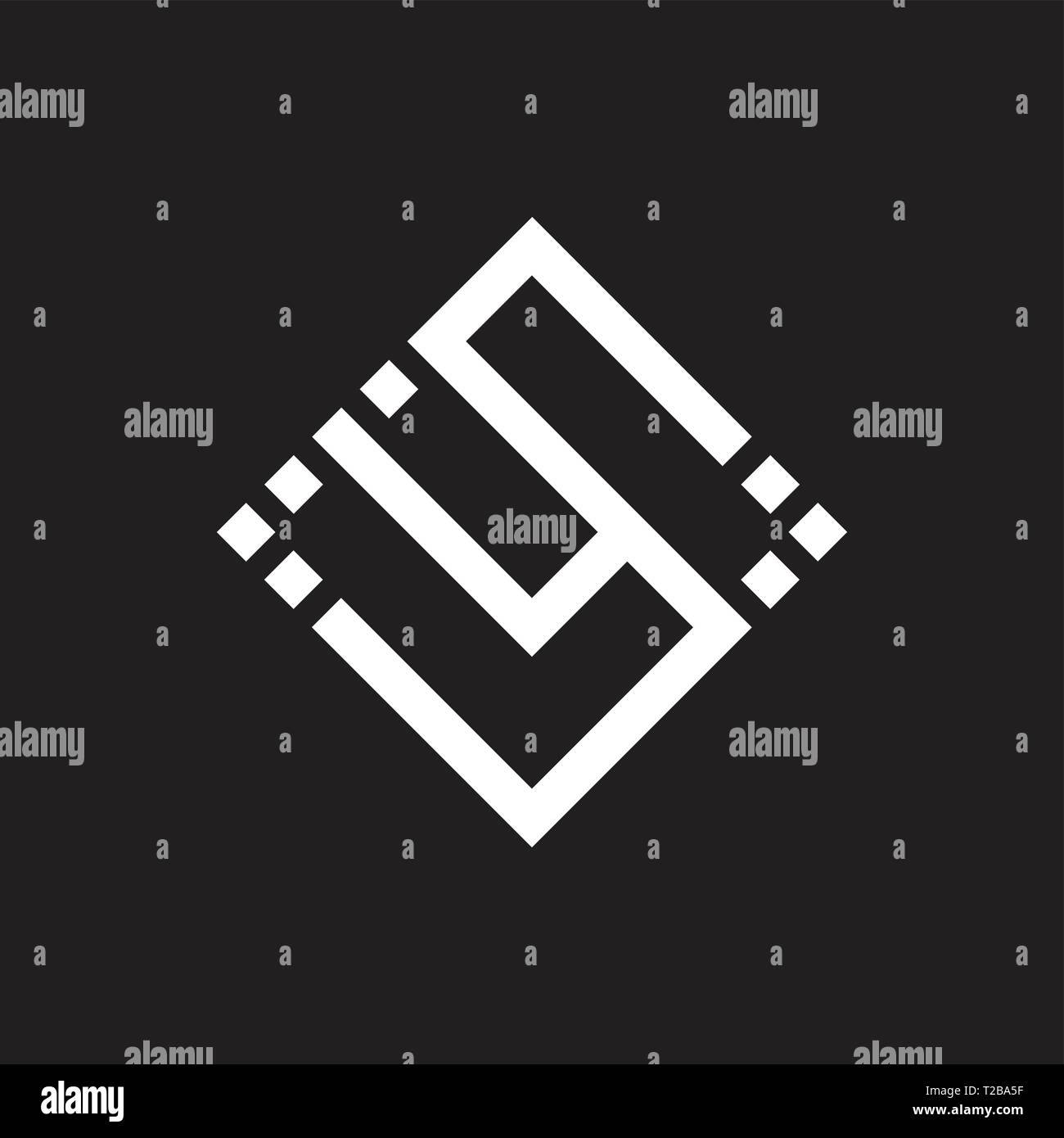 letter sc simple geometric line logo vector Stock Vector Image & Art ...