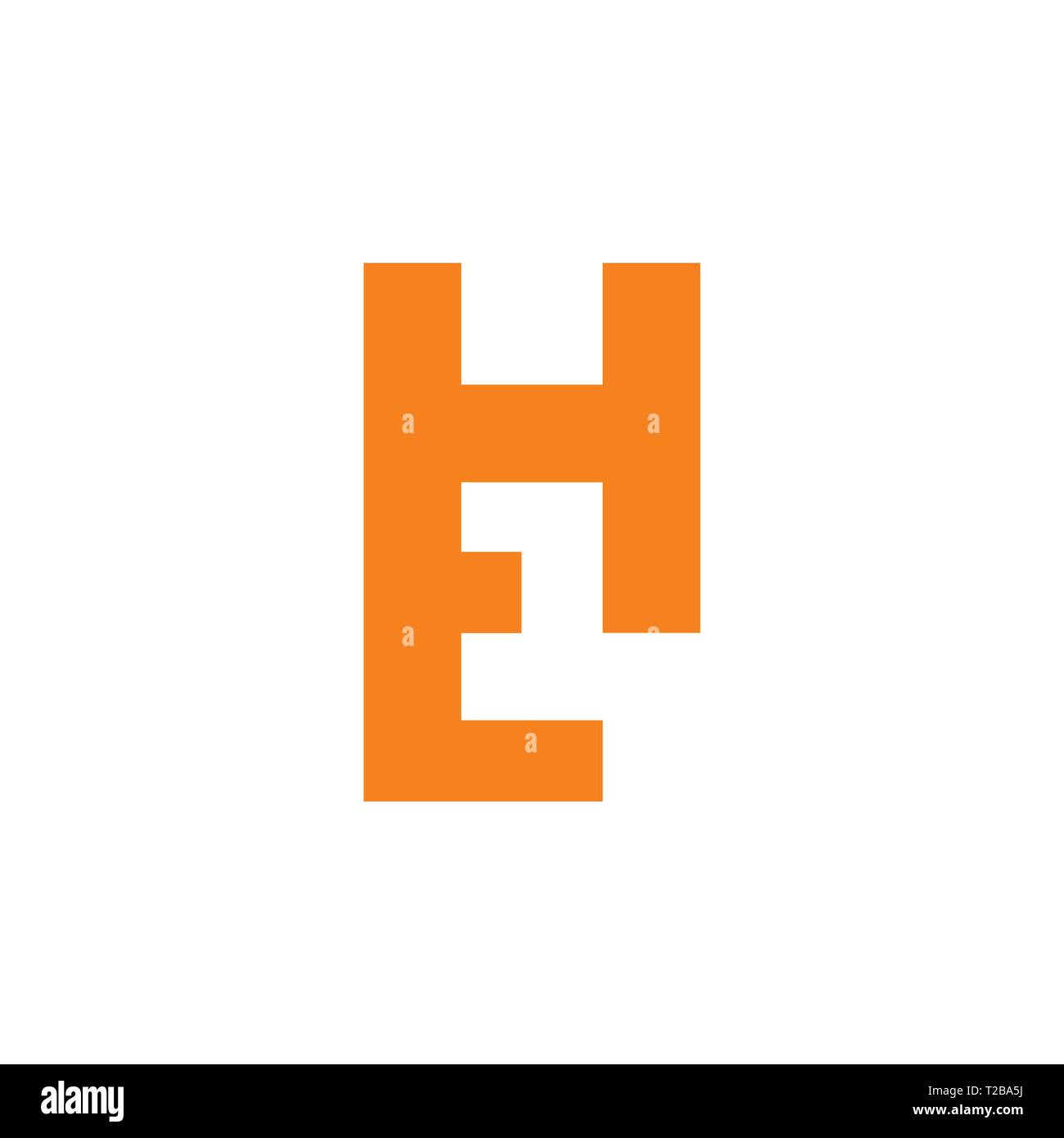 letter ht simple geometric logo vector Stock Vector Image & Art - Alamy