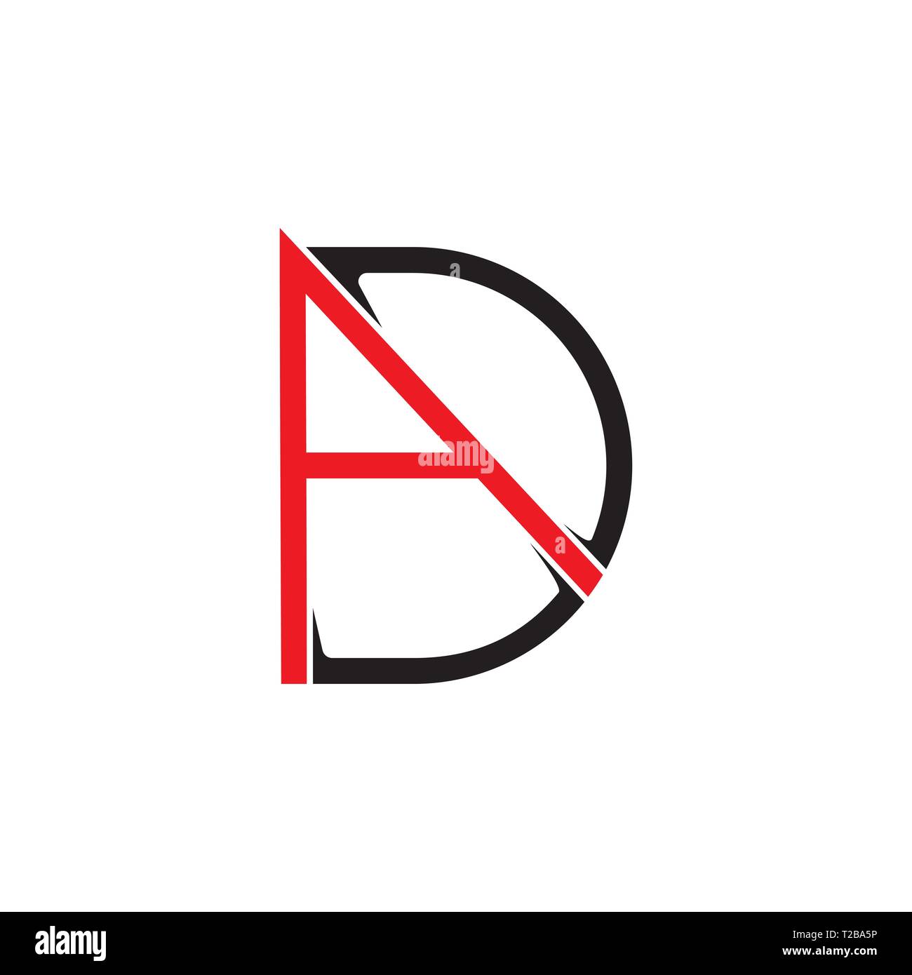 letter ad arrow geometric line logo vector Stock Vector Image & Art - Alamy