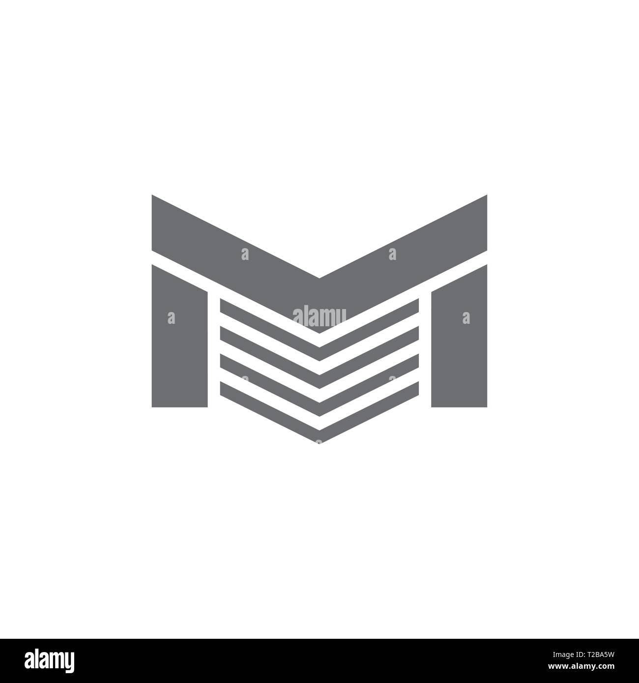 letter m stripes geometric logo vector Stock Vector Image & Art - Alamy