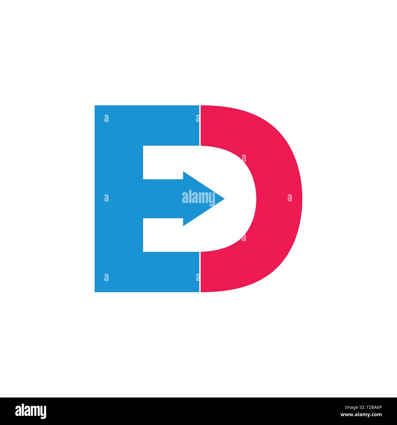 letter ed simple geometric arrow logo vector Stock Vector Image & Art ...