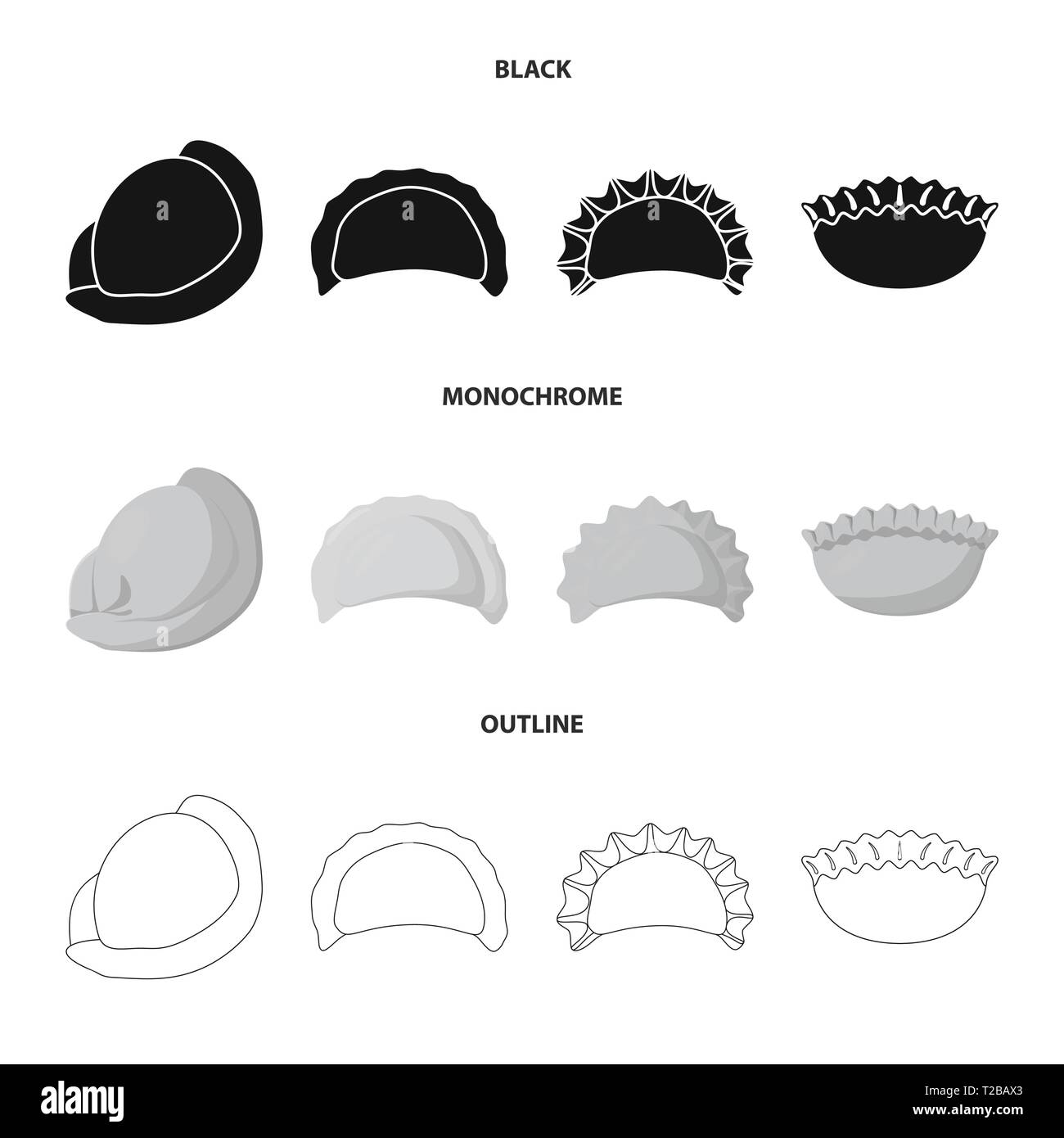 Vector design of products and cooking logo. Set of products and ...