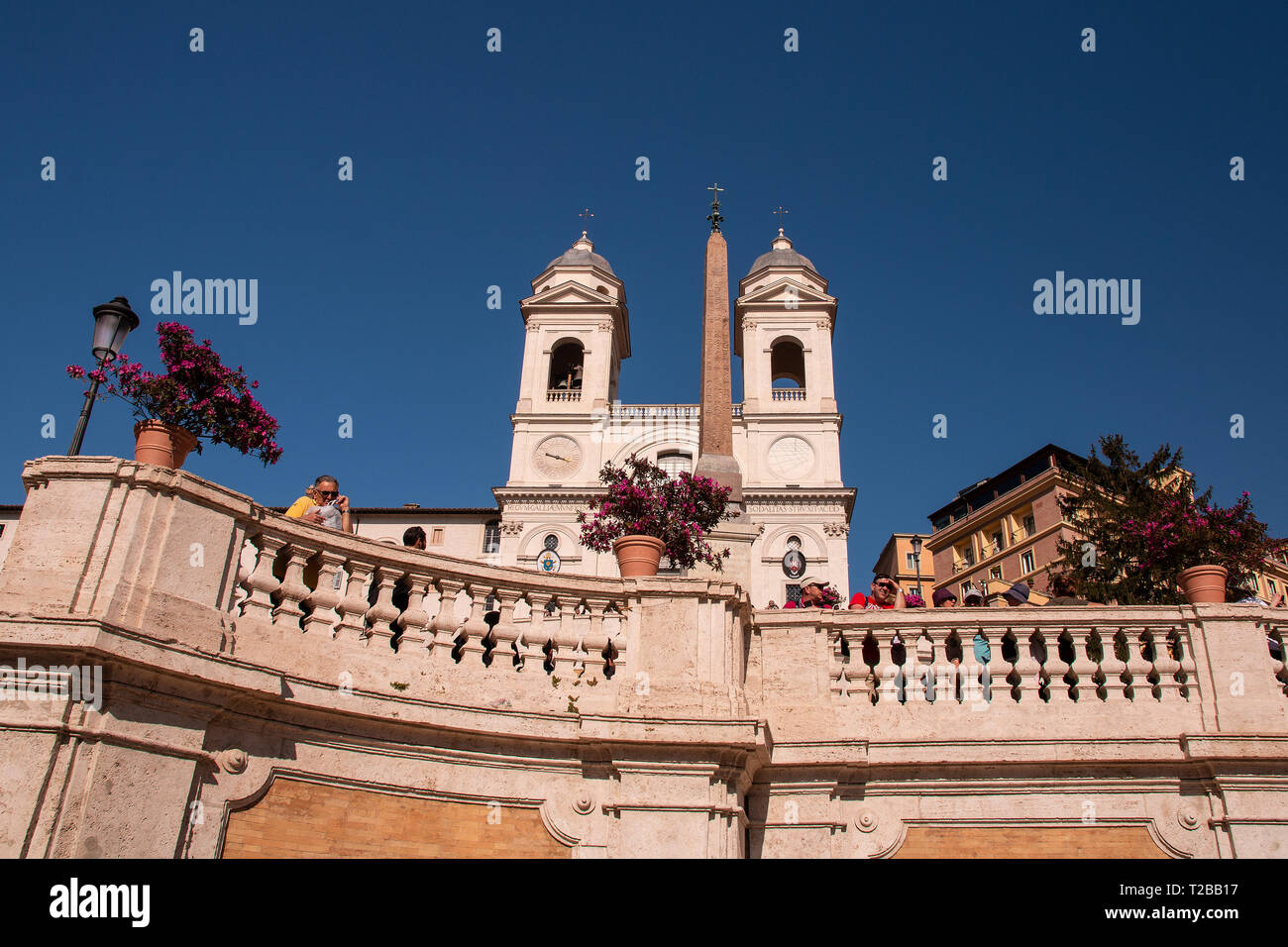 The church of the Santissima Trinità dei Monti, on top of The Spanish ...