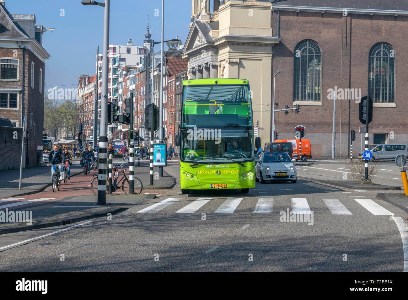 The City Sight Seeing Bus Hop-On And Hop-Of At Amsterdam The ...