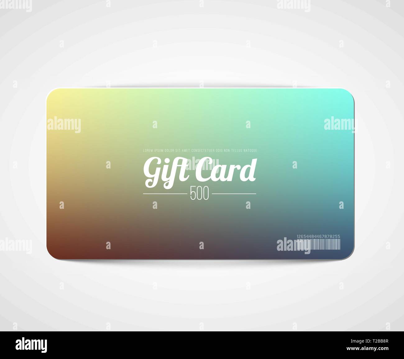 Modern minimalistic gift card template with blurred background Stock ...