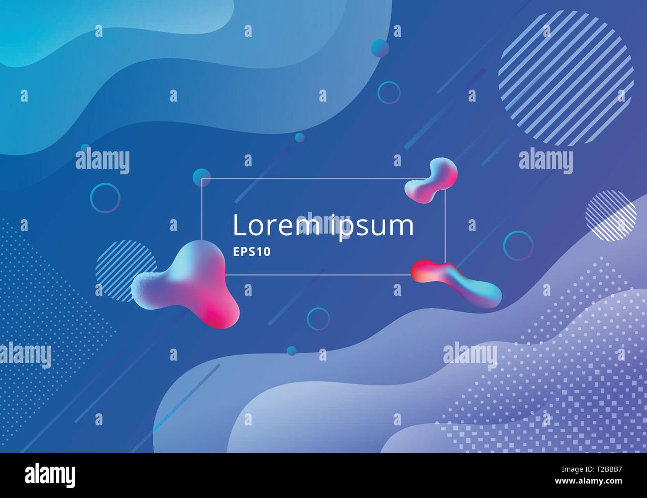 Fluid style gradient geometric shapes composition vibrant color ...