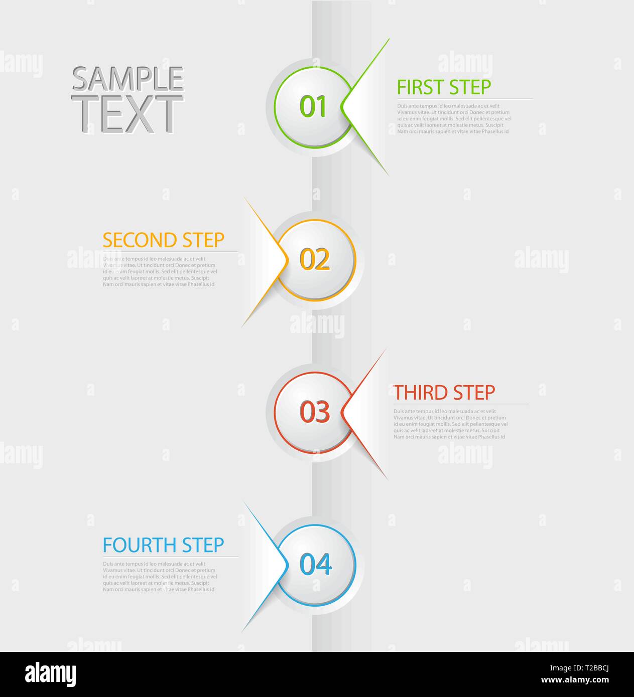 Vector Infographic timeline report template with icons Stock Vector ...