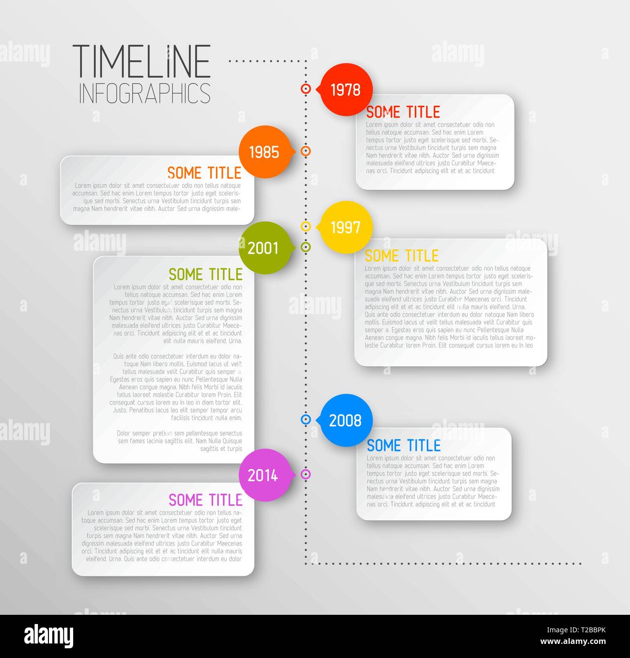 Vector Infographic timeline report template with icons Stock Vector ...