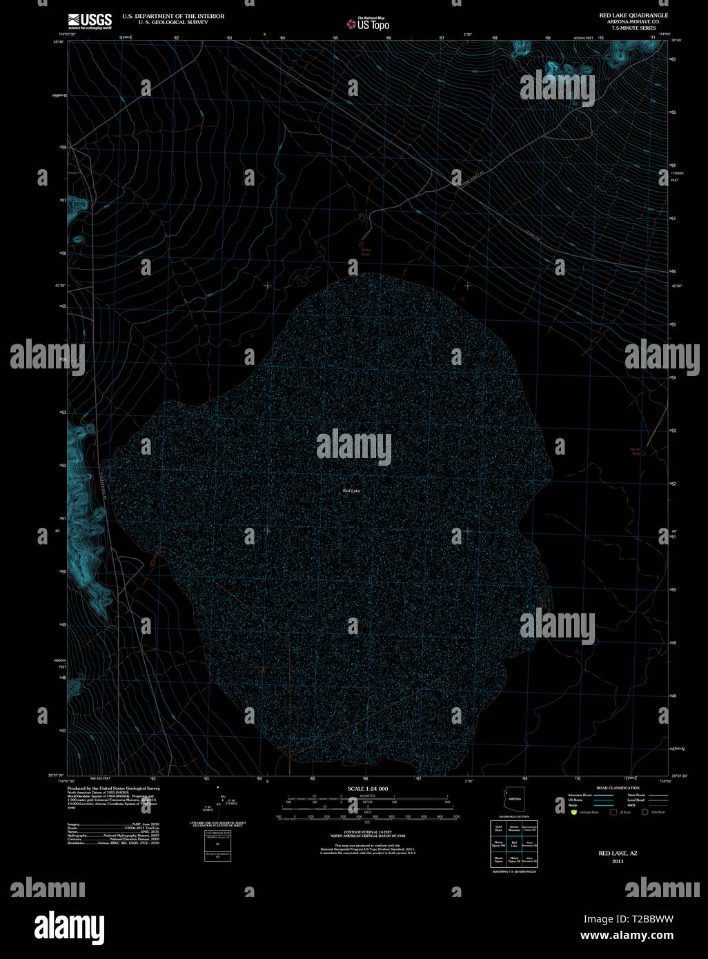 Red lake arizona map hi-res stock photography and images - Alamy