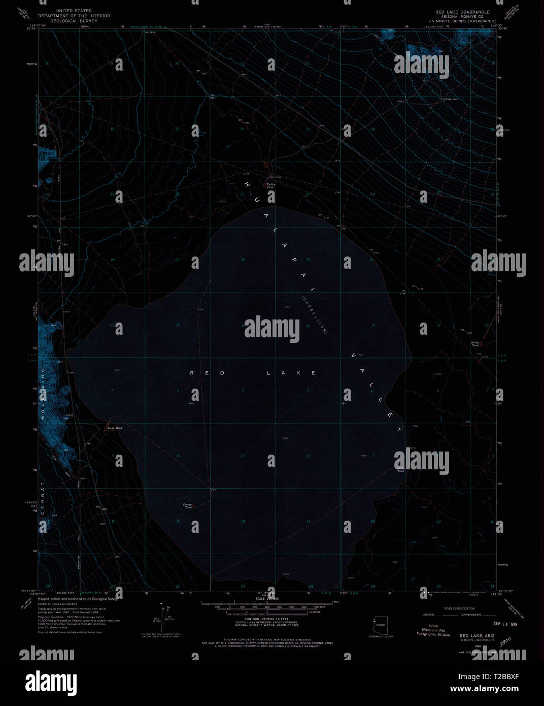 Red lake arizona map hi-res stock photography and images - Alamy