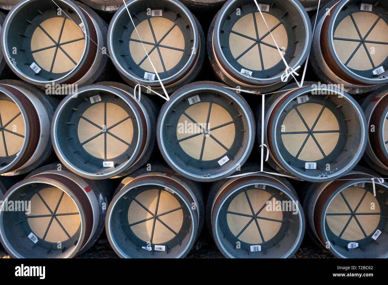 Underwater gas pipes of large diameter at Port of Varna Stock Photo - Alamy
