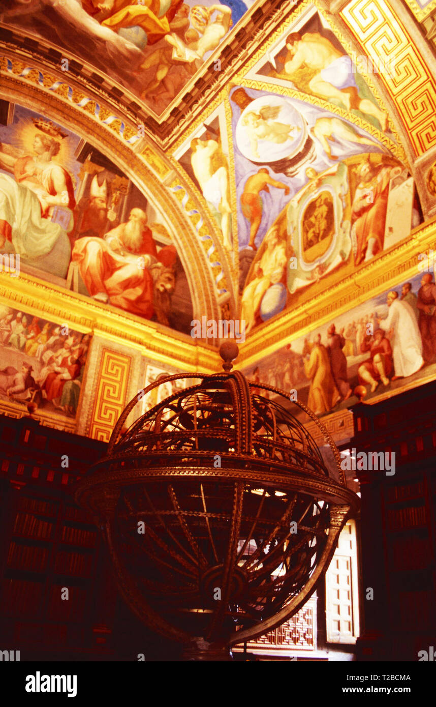 The library of El Escorial,Spain Stock Photo - Alamy