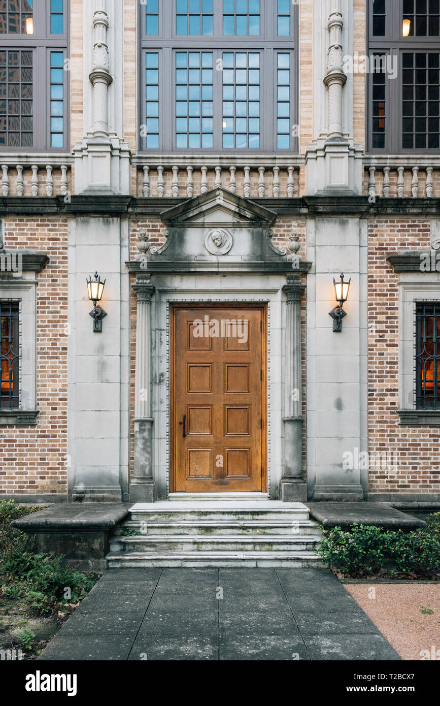 Exterior of the Houston Public Library, in downtown Houston, Texas ...