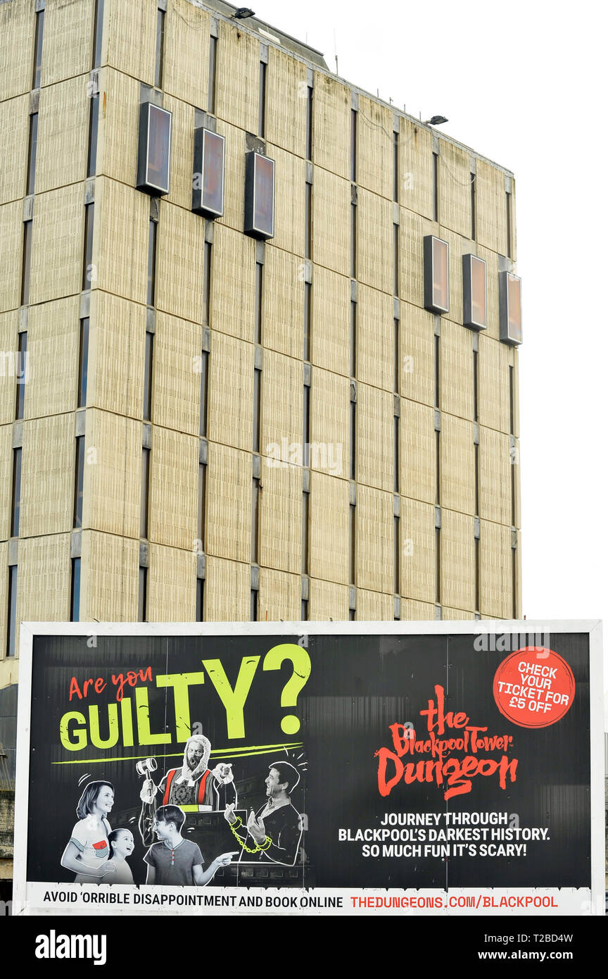 Poster for Blackpool Tower Dungeon asking,Are you guilty? beneath ...