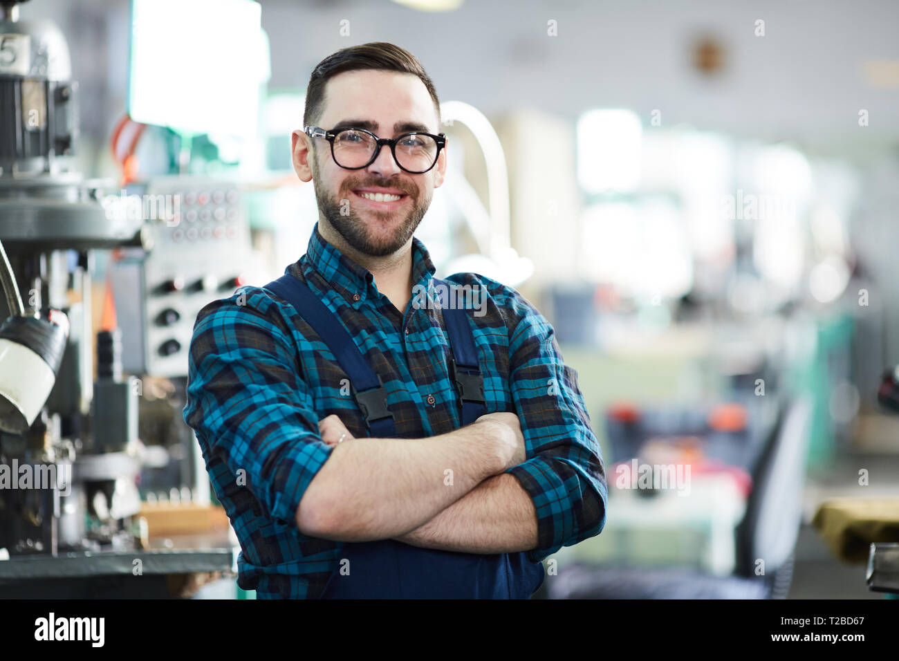 Cheerful worker hi-res stock photography and images - Alamy