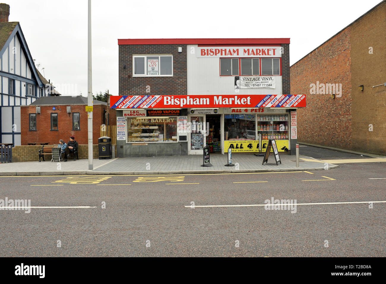Bispham Market,Red Bank Road,Blackpool,UK Stock Photo - Alamy