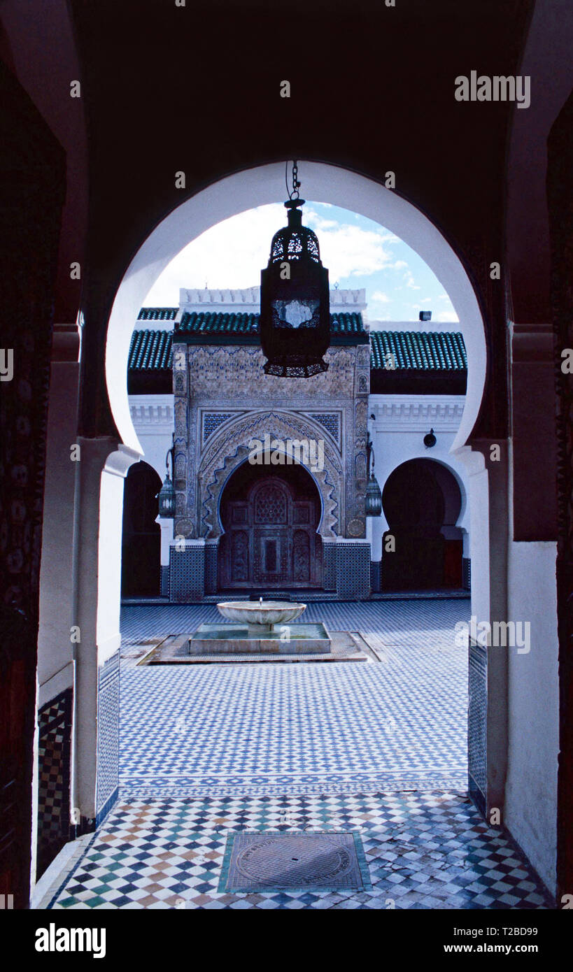 Absolution fountain,Mosque of al-Qarawiyyin,Fez,Morocco Stock Photo - Alamy