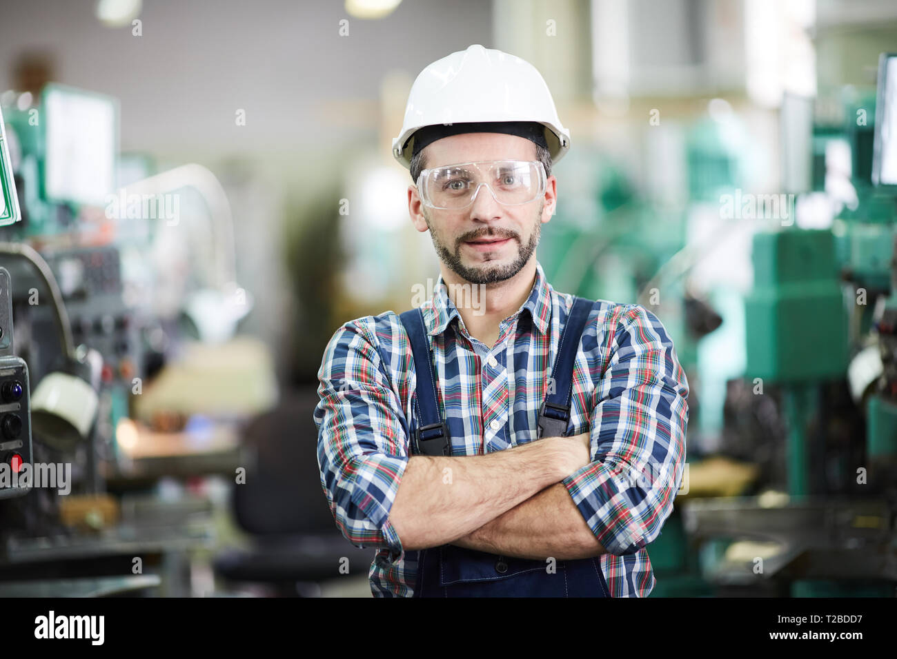 Mature Factory Worker Posing Stock Photo - Alamy