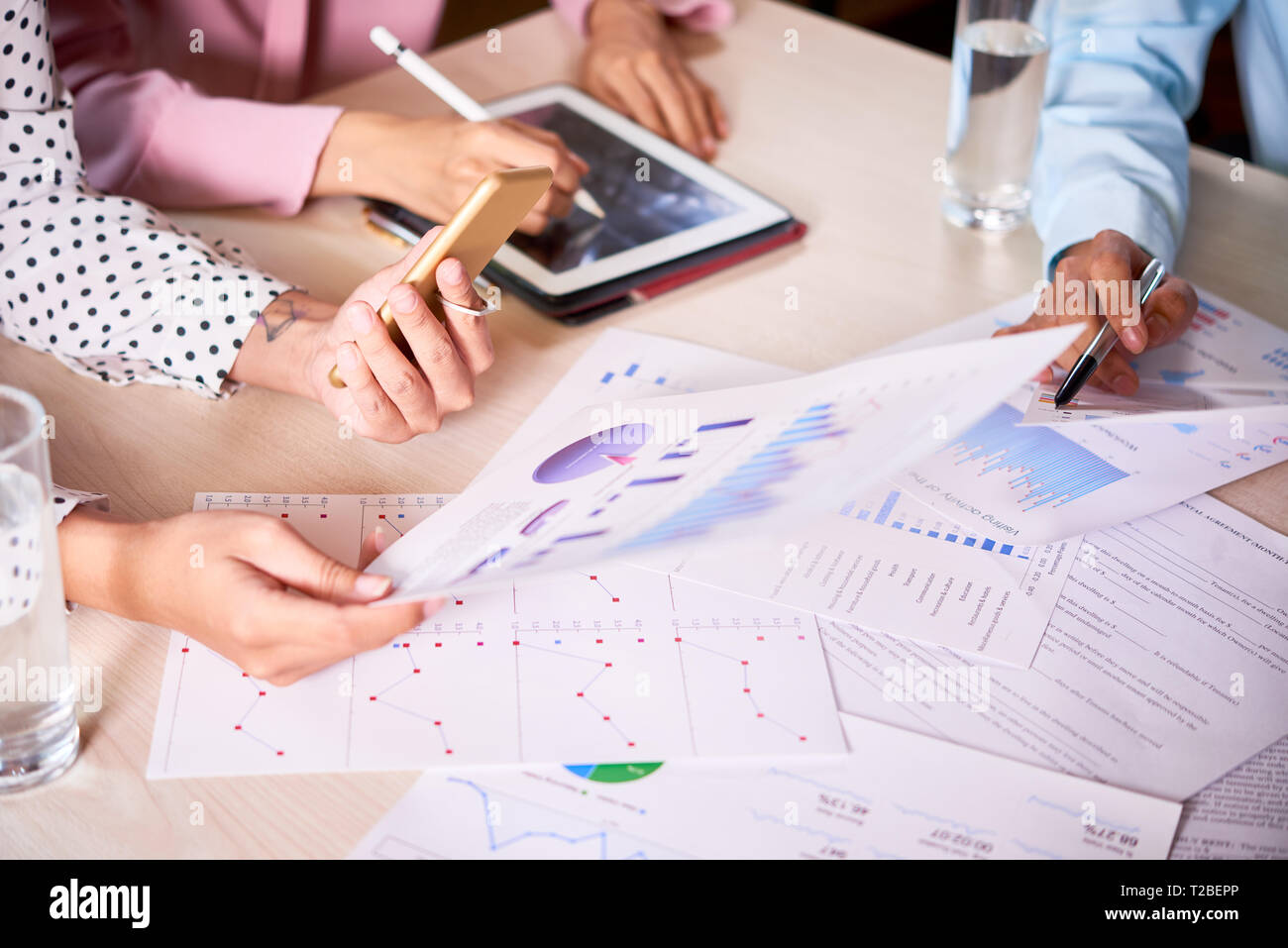 Business people working with documents Stock Photo - Alamy