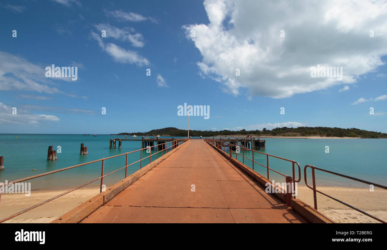 Seisia Jetty at Seisia at the north part of Cape York Peninsula ...