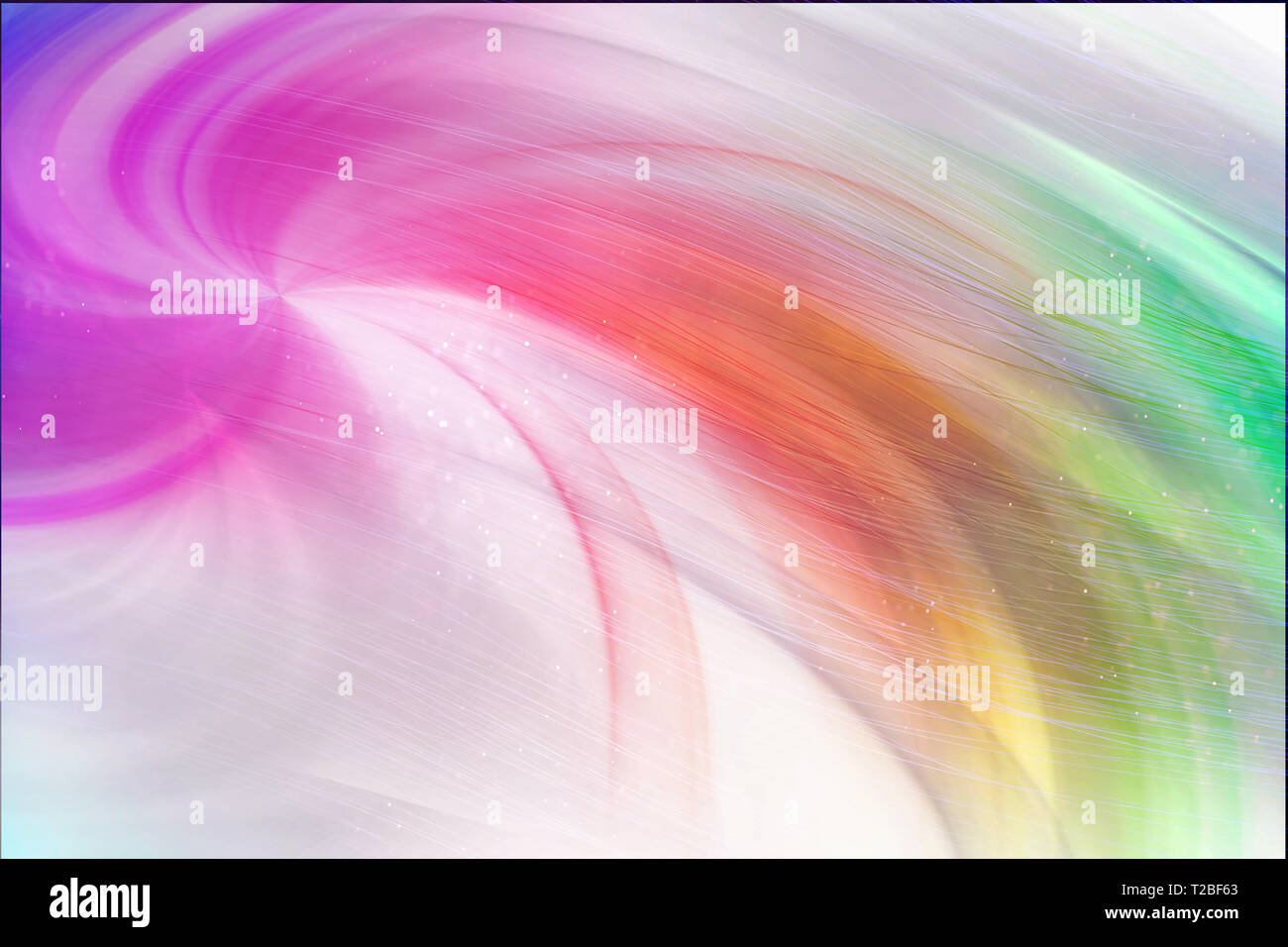 Abstract artistic foggy smooth and soft curvy lines texture on a creamy ...