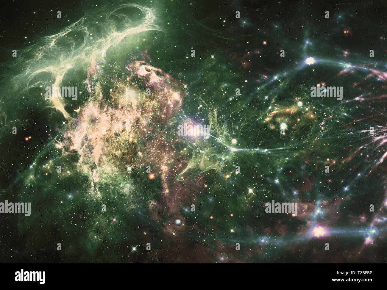 Multi Colored Stars In Space