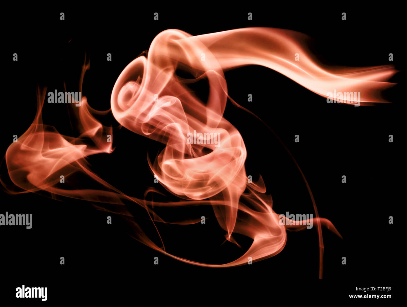 Blue smoke curves isolated on hi-res stock photography and images - Alamy