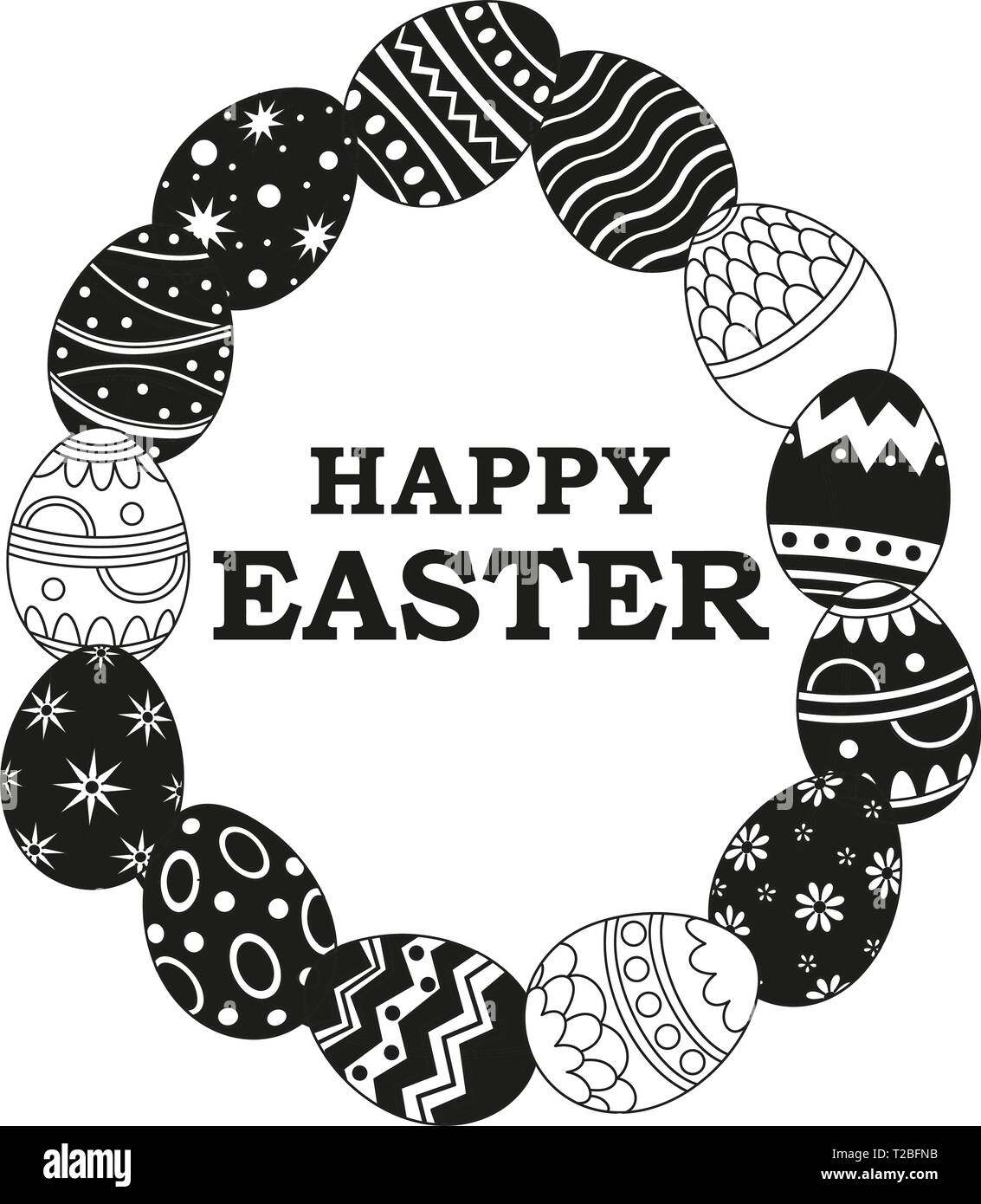 Black and white easter poster Stock Vector Image & Art - Alamy