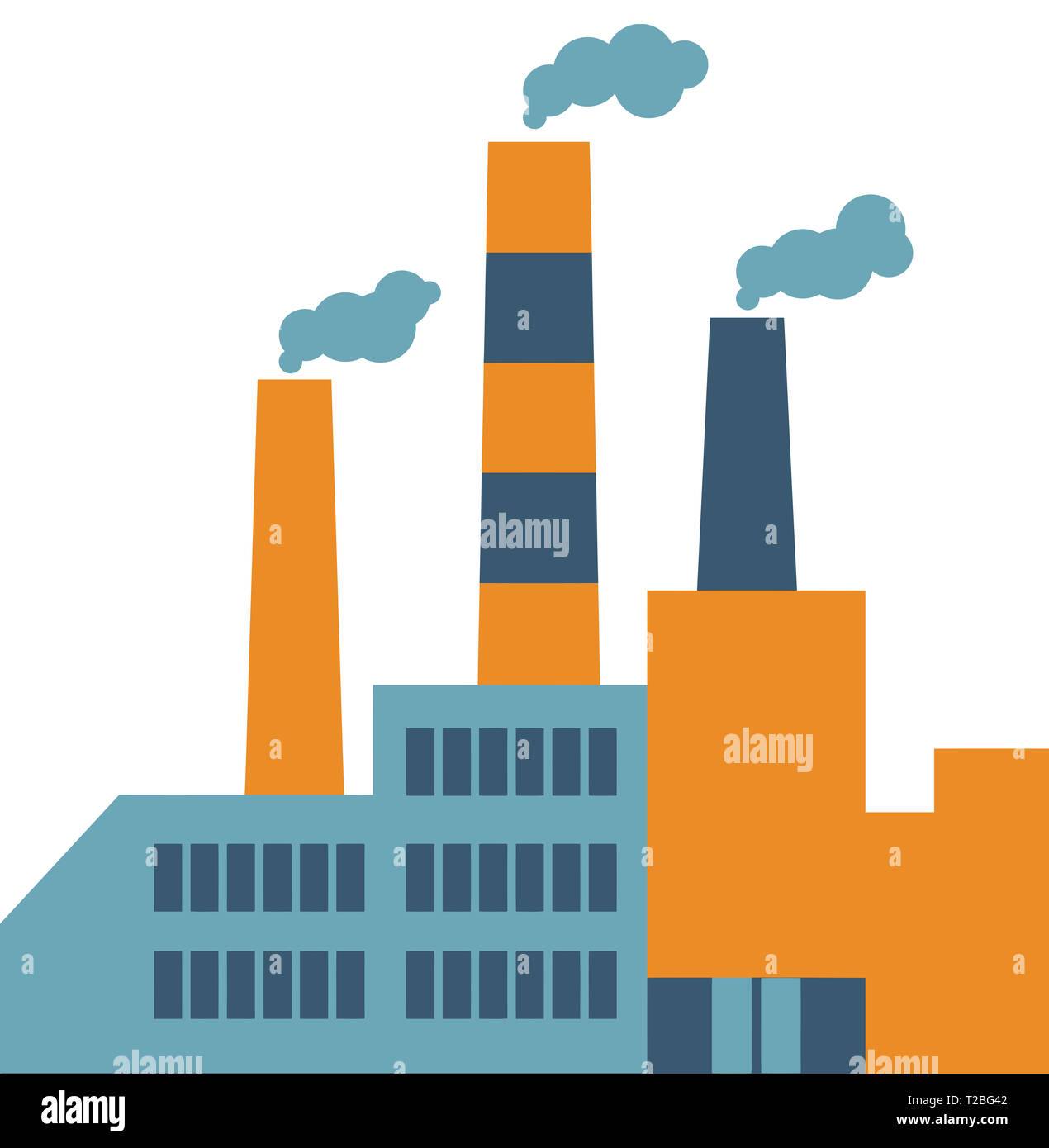 factory chimney industrial pollutant power production smoke ...