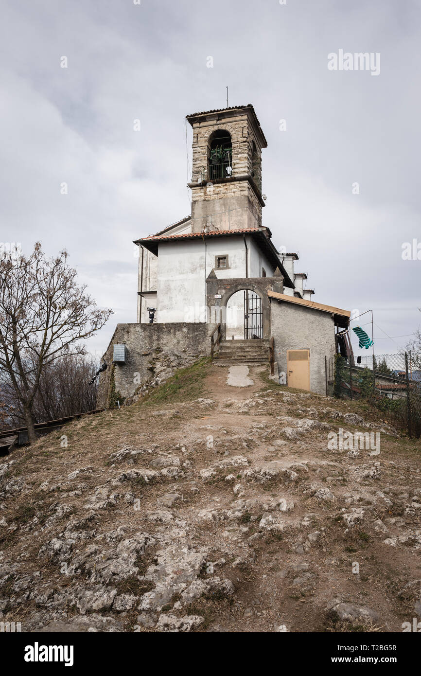 Madonna della Ceriola sanctuary, Mont Isola, Iseo lake, Lombardy, Italy ...