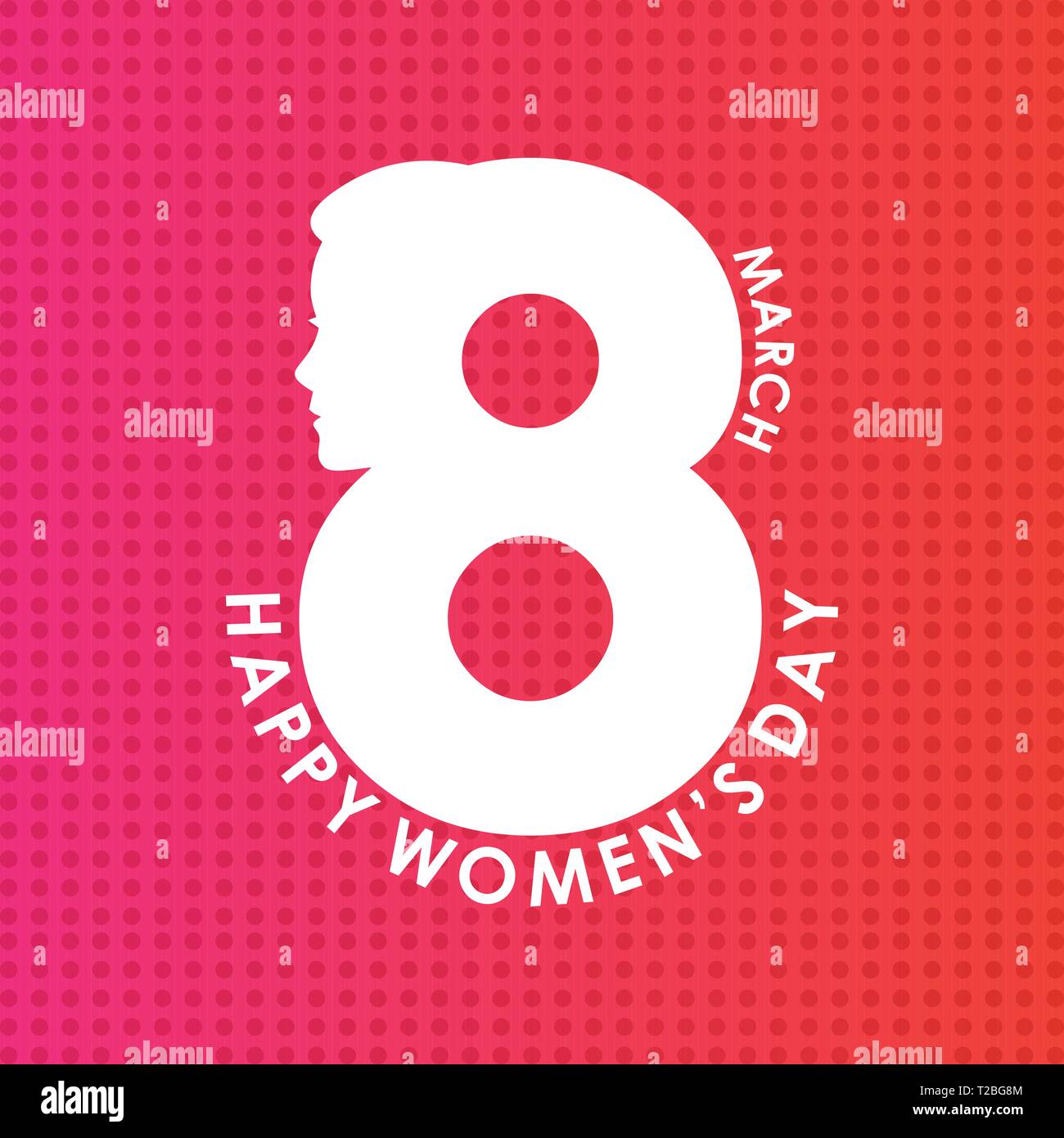 8 March logo vector design with international women's day background ...