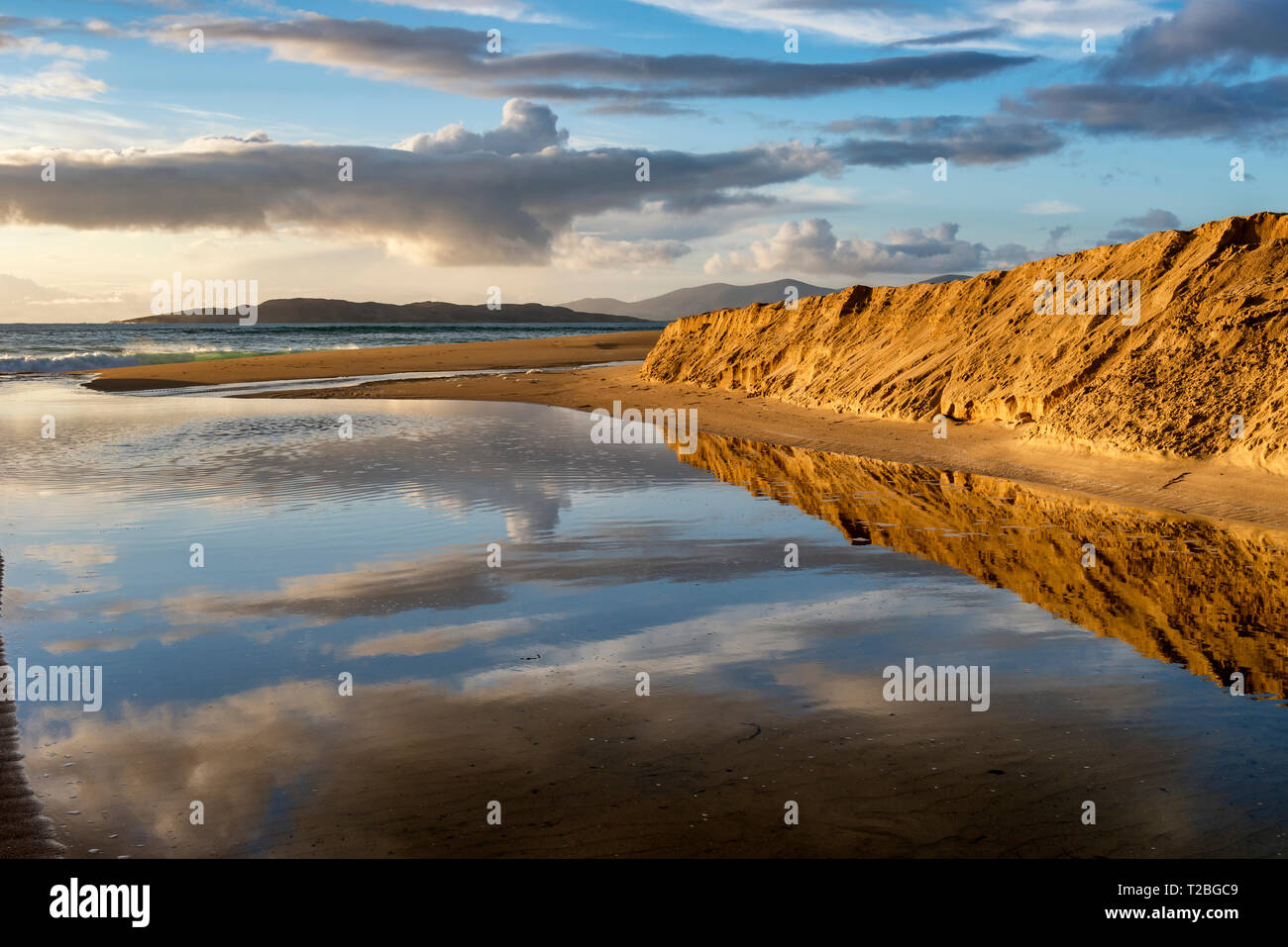 Evening light on Scarista Bay, Isle of Harris Stock Photo - Alamy