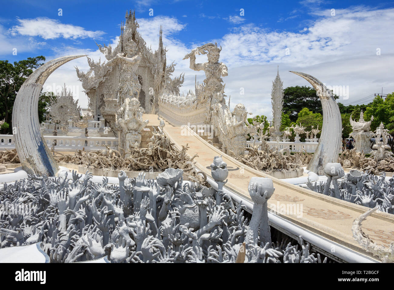 Wat Rong Khun details in Chiang Rai, Thailand Stock Photo - Alamy