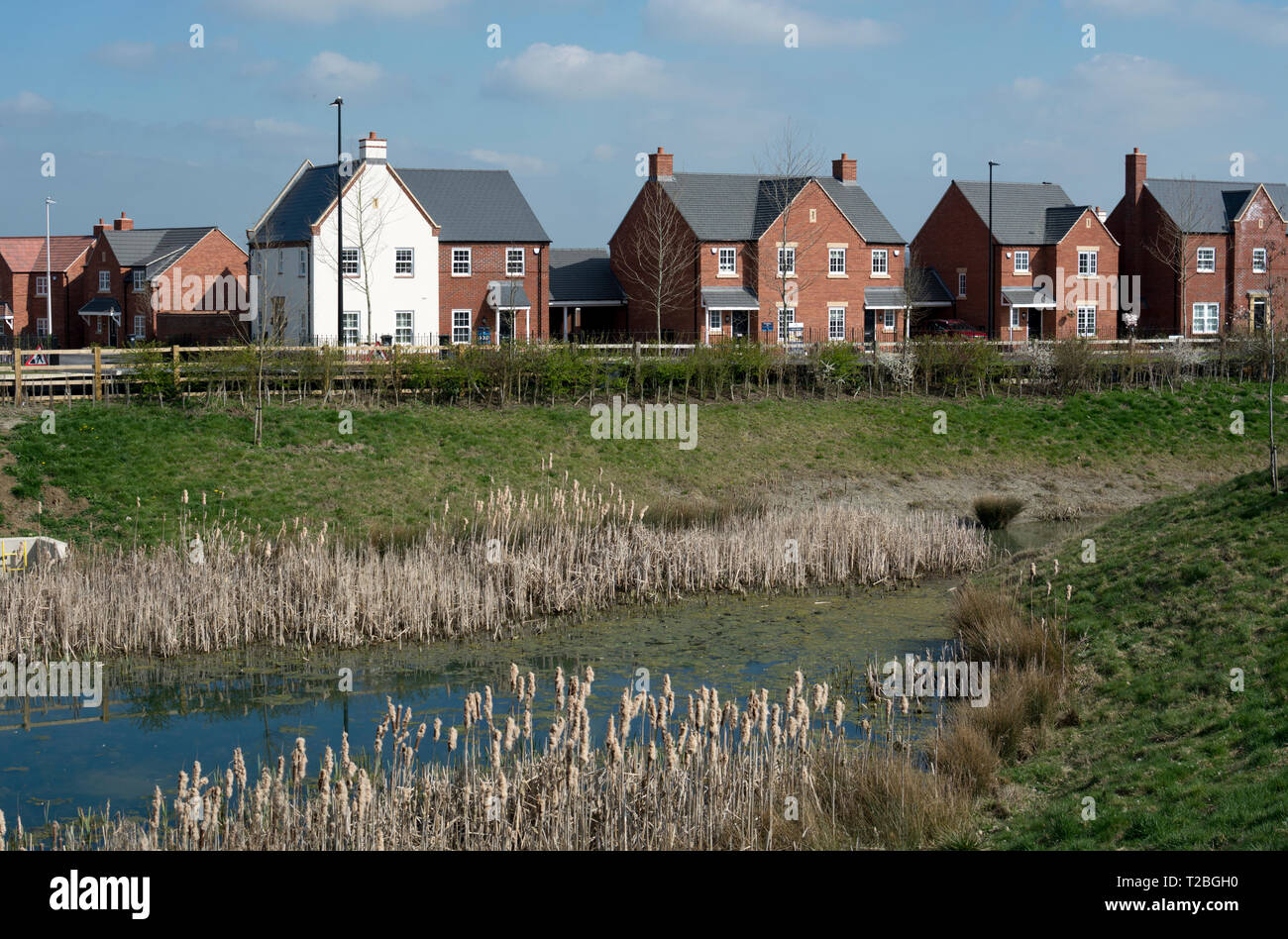 New housing at Houlton, Rugby, Warwickshire, UK Stock Photo - Alamy