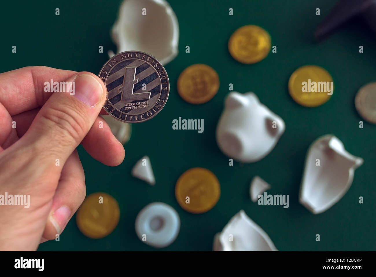 Cryptocurrency concept litecoin hi-res stock photography and images - Alamy